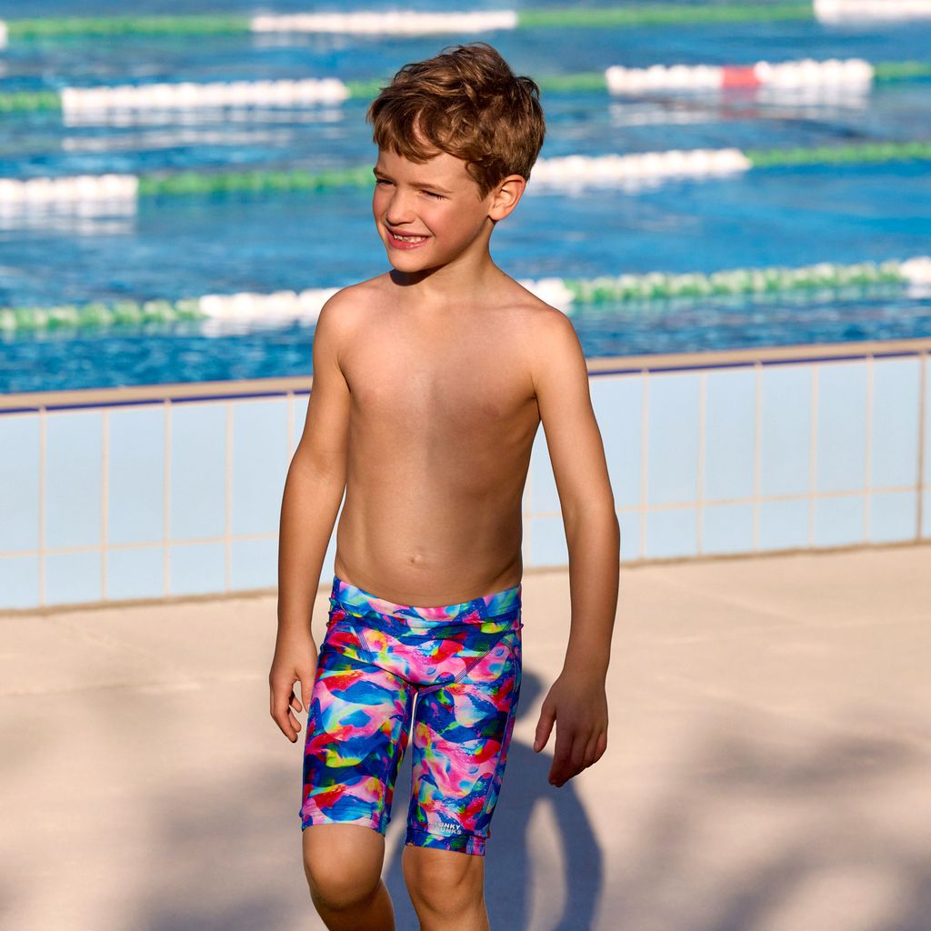 FUNKITA BOYS TRAINING JAMMERS WET WAVE BLUE/MULTI COLOUR