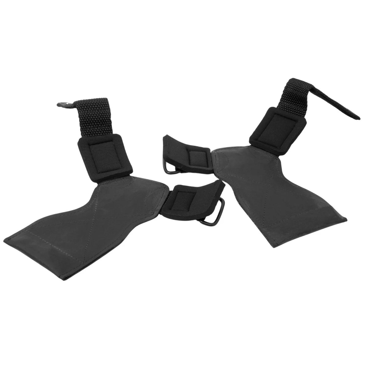 FITNESS MAD RUBBER LIFTING STRAP PAIR BLACK